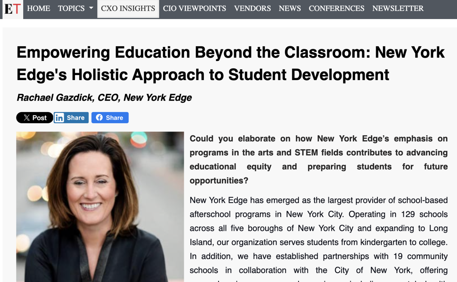Education Technology Insights - New York Edge